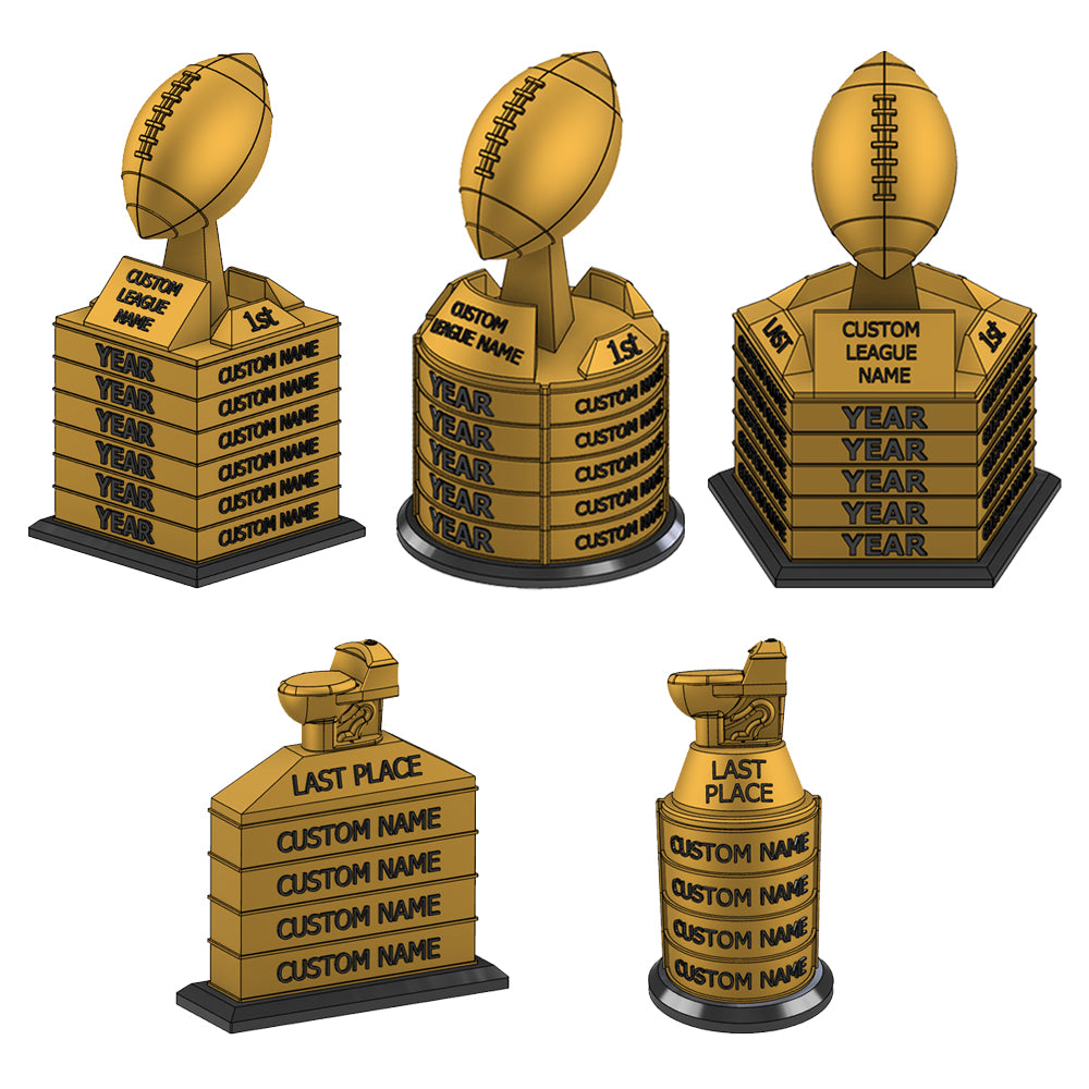 Custom 3D Printed Tiered Trophies for Fantasy Sports Leagues – Trophy Tiers